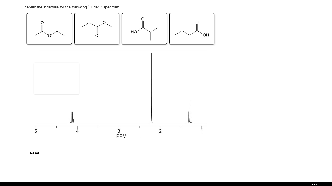 Solved Identify the structure for the following 1H NMR | Chegg.com