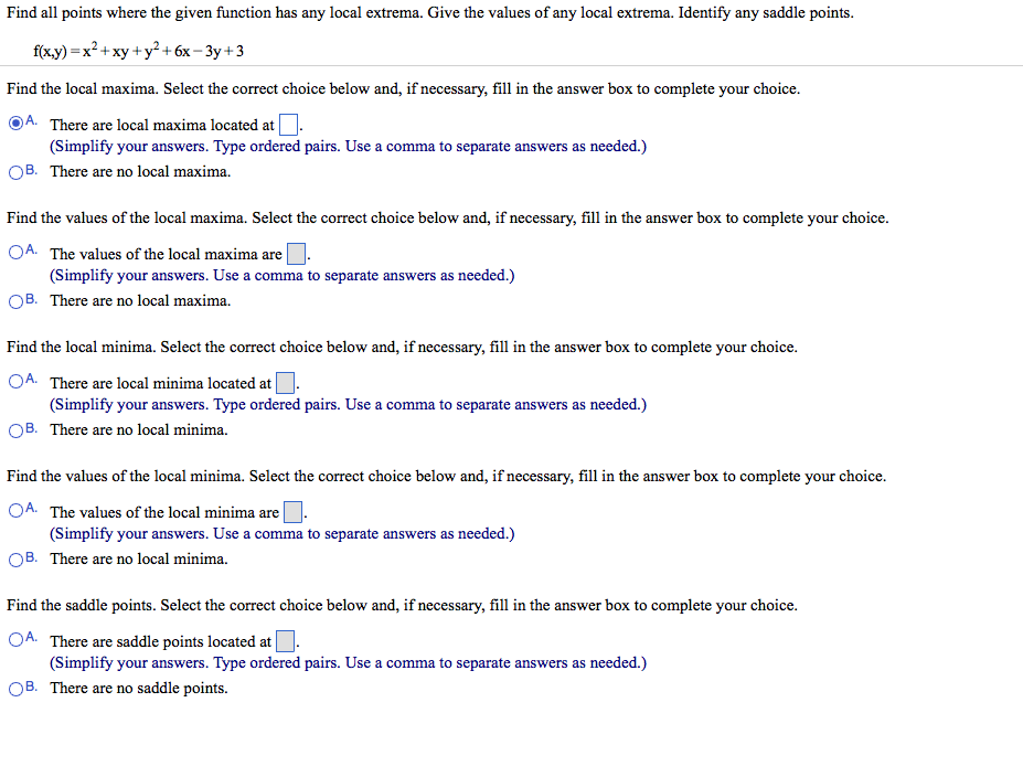 Solved Find all points where the given function has any | Chegg.com