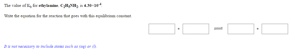 Solved The value of Kb for ethylamine, C2H5NH2, is | Chegg.com