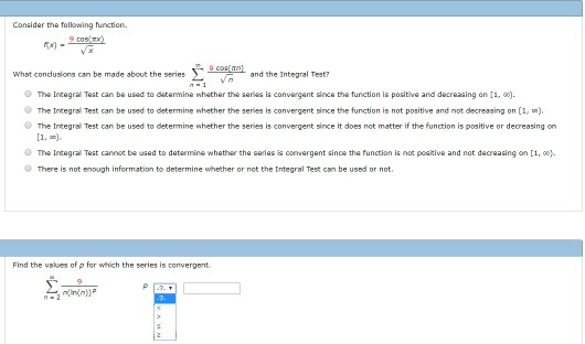 Solved Consider the tollowing function aidn and the integral | Chegg.com