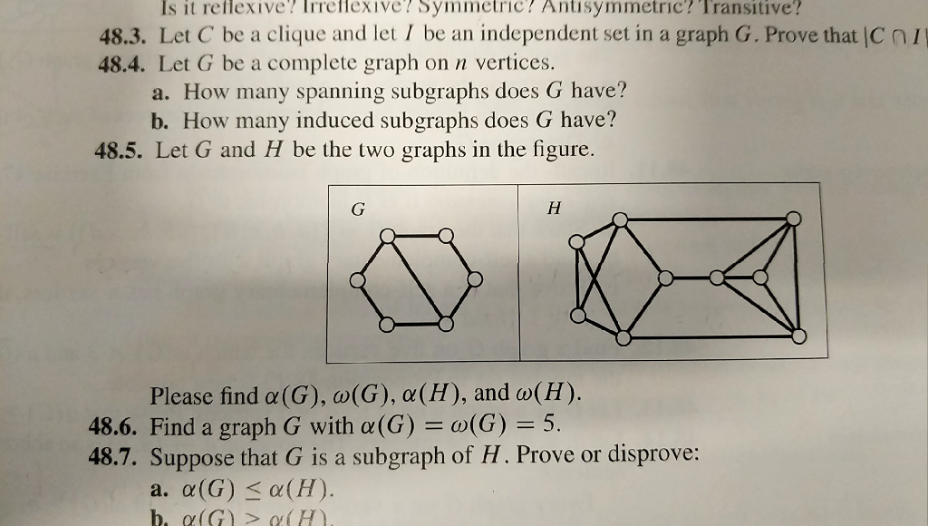 ls it reflexive? Irreflexive? Symmetric? | Chegg.com