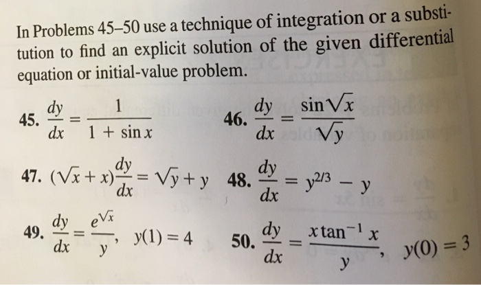 Solved in problems 45-50 use a technique of integration or a | Chegg.com