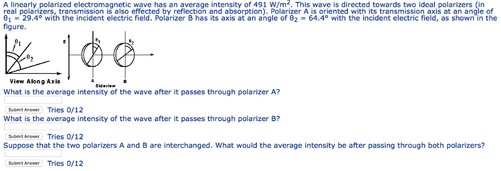 Solved A linearly polarized electromagnetic wave has an | Chegg.com
