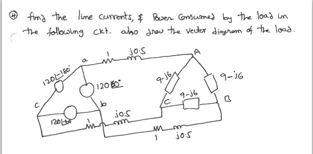 Solved Find the line current epsilon power consumed by the | Chegg.com