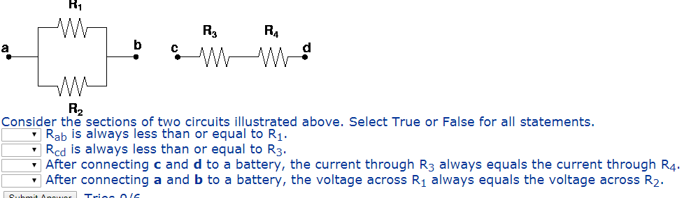 Solved H1 R3 R4 R2 Consider the sections of two circuits | Chegg.com
