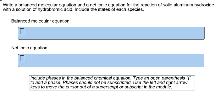 Solved Write a balanced molecular equation and a net ionic | Chegg.com