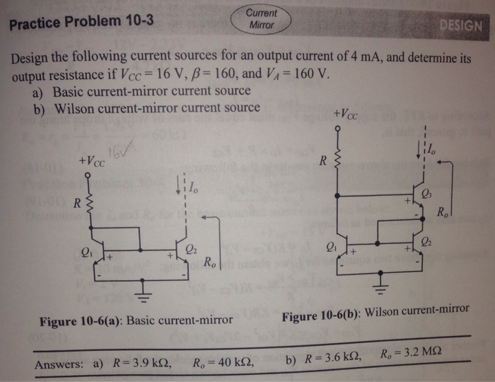 Solved Design the following current sources for an output | Chegg.com