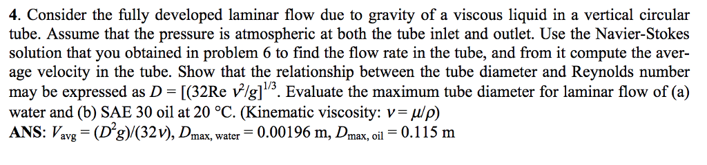 Consider the fully developed laminar flow due to | Chegg.com