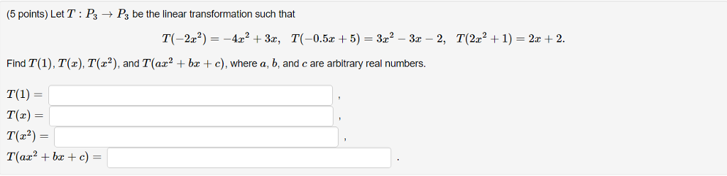 Solved Let T: P_3 rightarrow P_3 be the linear | Chegg.com