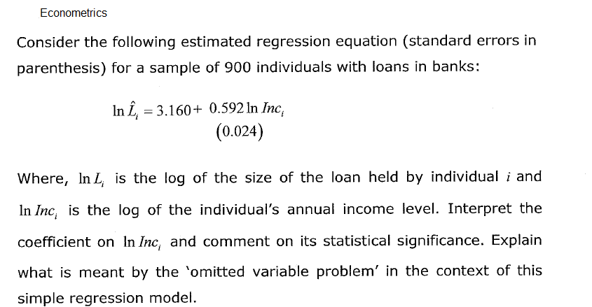 Solved Consider the following estimated regression equation | Chegg.com