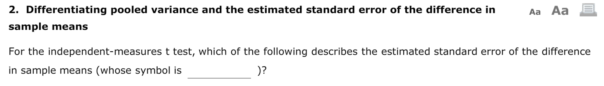 Solved Differentiating pooled variance and the estimated | Chegg.com