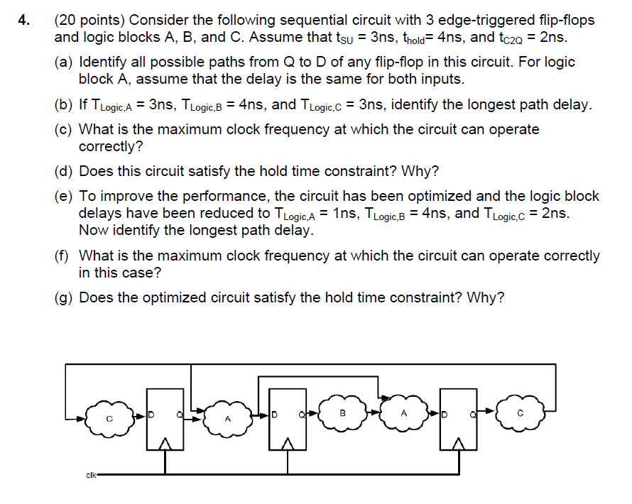 Solved Consider the following sequential circuit with 3 | Chegg.com