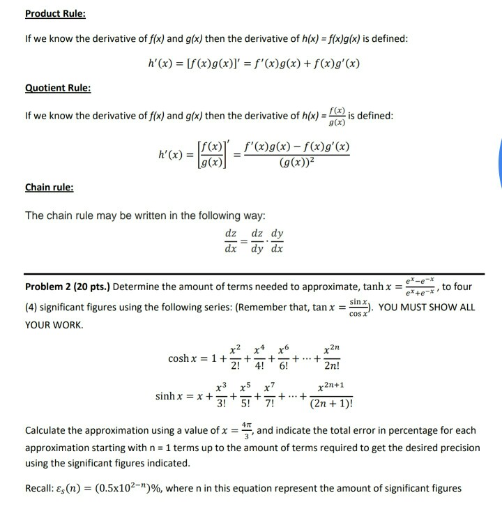 Solved Product Rule: If we know the derivative of fx) and | Chegg.com