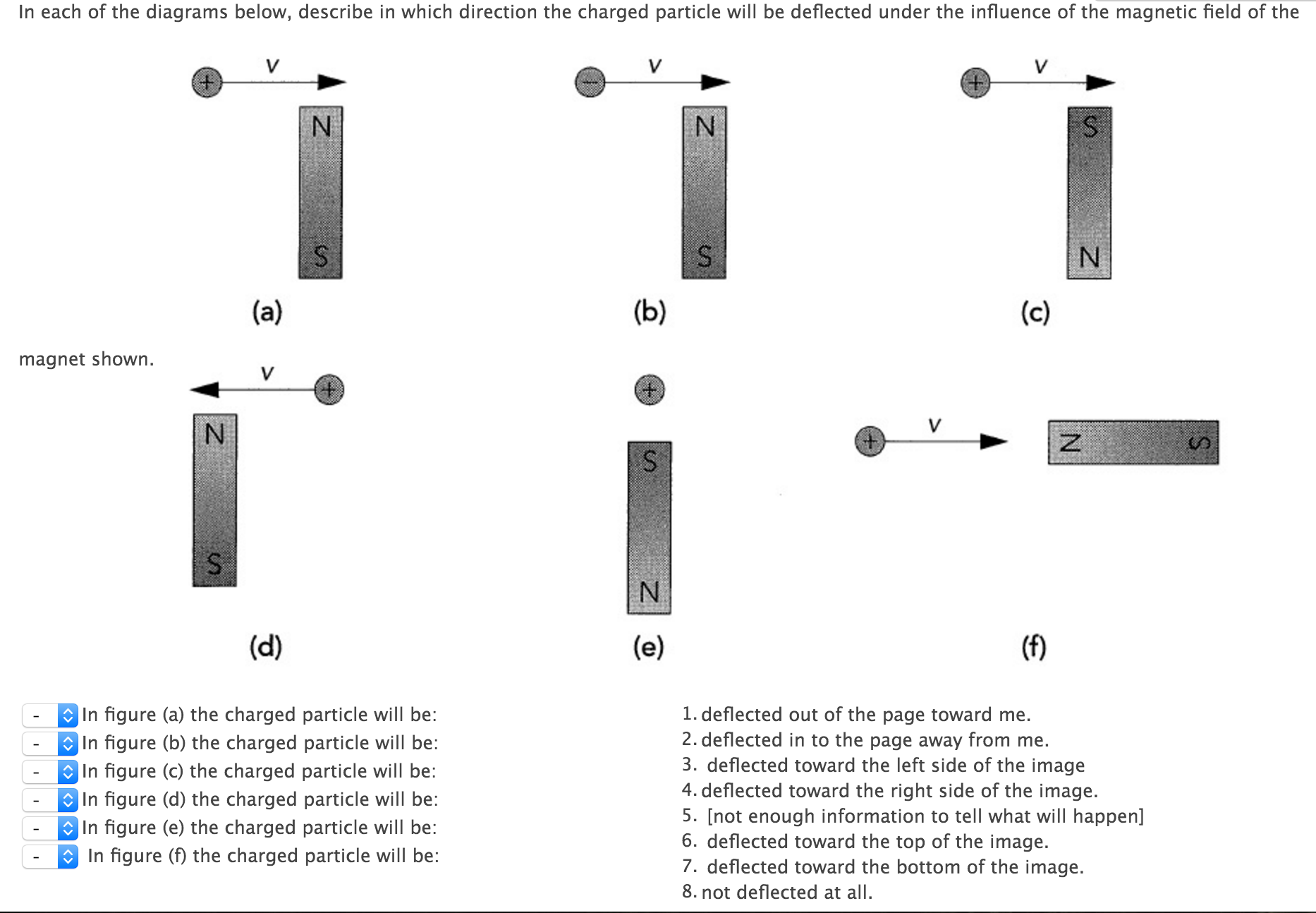 Solved In each of the diagrams below, describe in which | Chegg.com