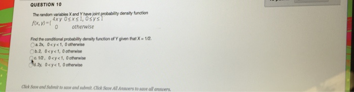 Solved The random variable x and y have joint probability | Chegg.com