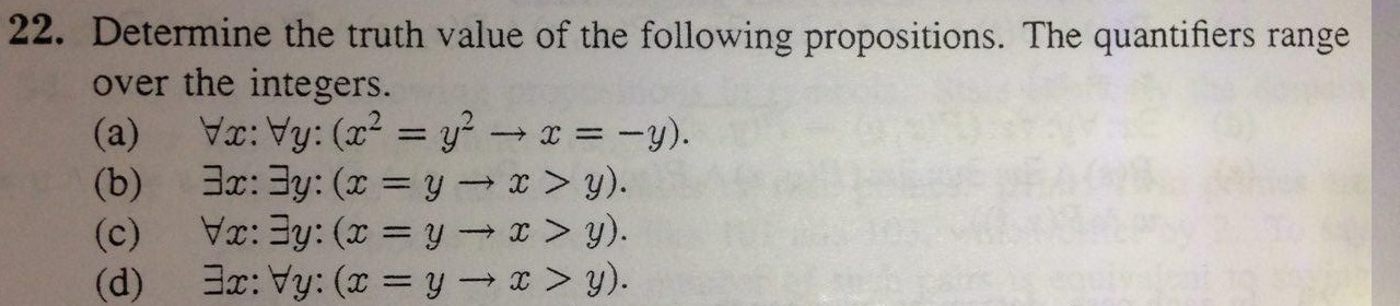 Solved Determine the truth value of the following | Chegg.com