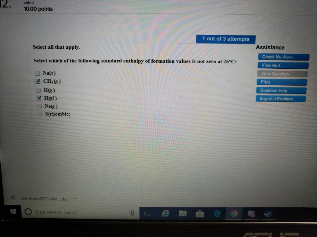 Solved value: 10.00 points 1 out of 3 attempts Select all | Chegg.com Solved value: 10.00 points 1 out of 3 attempts Select all | Chegg.com