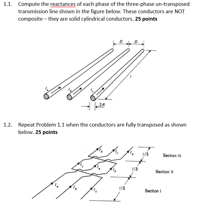 Solved compute the reactances of each phase of the three | Chegg.com