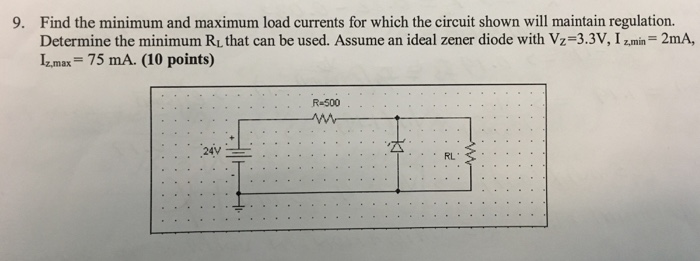 Solved Find the minimum and maximum load currents for which | Chegg.com