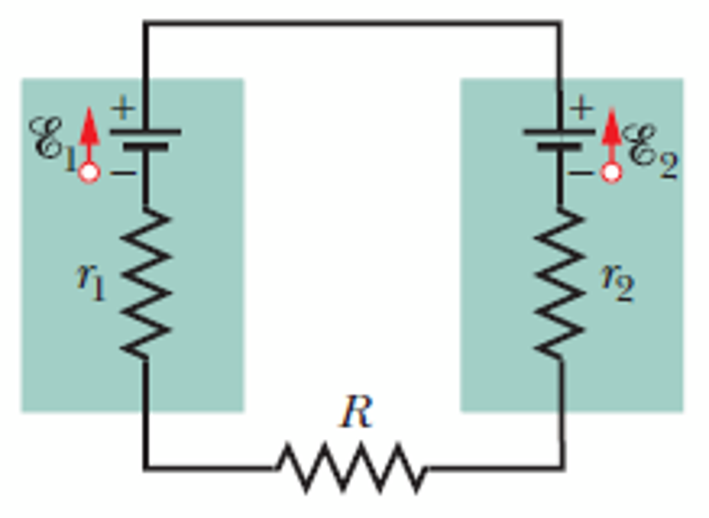 Solved In the figure below, script E1 = 3.0 V, script E2 = | Chegg.com