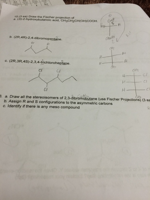 Solved Draw the Fischer projection of a. | Chegg.com