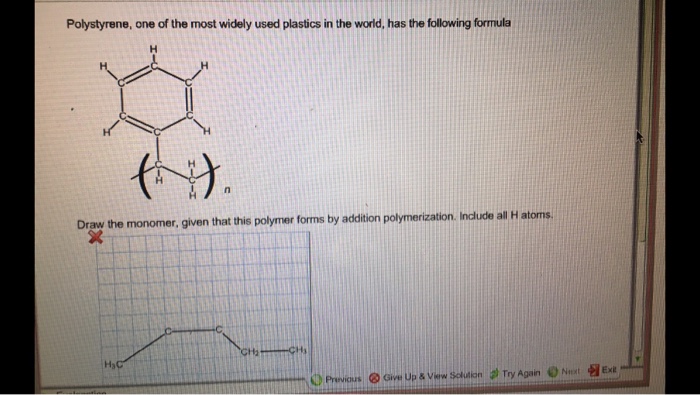 Solved Polystyrene, one of the most widely used plastics in | Chegg.com