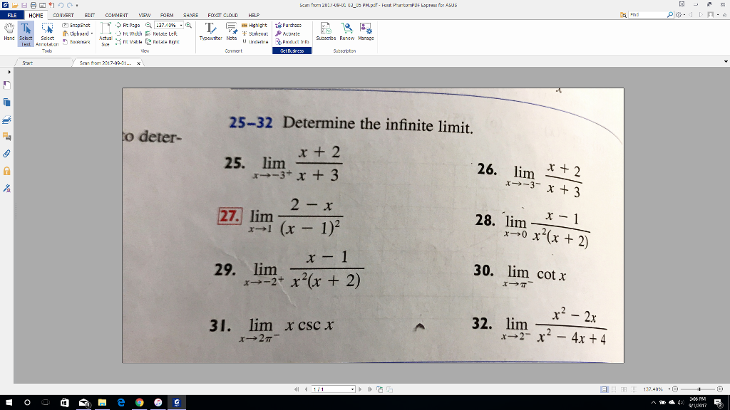 Solved Determine the infinite limit. lim_x rightarrow -3^+ | Chegg.com