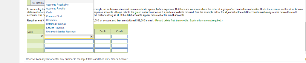 Solved Requirement 3. Journalize the earning of service | Chegg.com