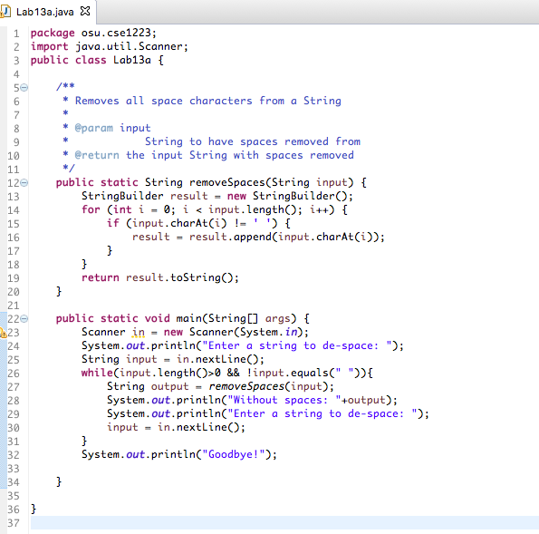 Solved For this exercise you are going to make a new method | Chegg.com