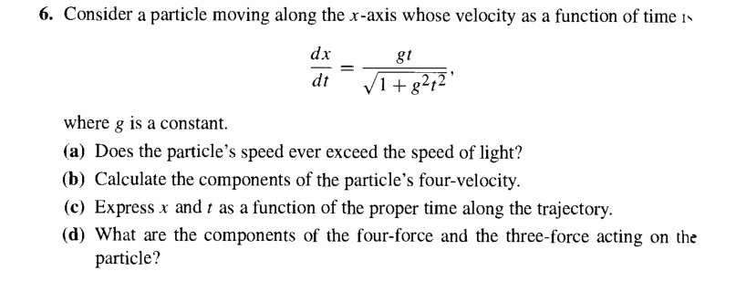 Solved 6. Consider a particle moving along the x-axis whose | Chegg.com