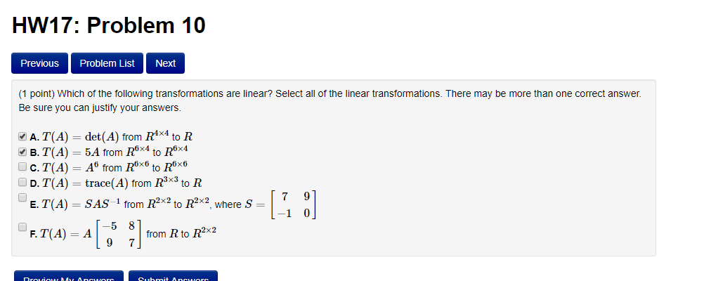 Solved HW17: Problem 10 Previous Problem List Next (1 point) | Chegg.com Solved HW17: Problem 10 Previous Problem List Next (1 point) | Chegg.com