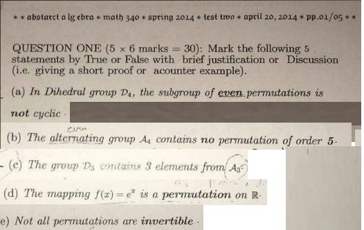 Solved In Dihedral group D_4, the subgroup of even | Chegg.com
