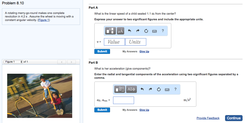 Solved A rotating merry-go-round makes one complete | Chegg.com