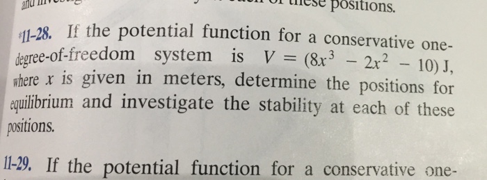 Solved If the potential function for a conservative | Chegg.com