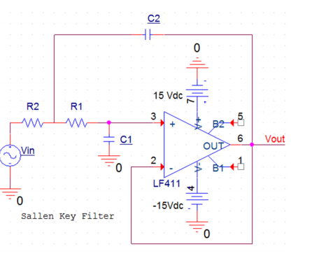 Solved Analyze the Sallen-Key circuit as shown below. Put | Chegg.com