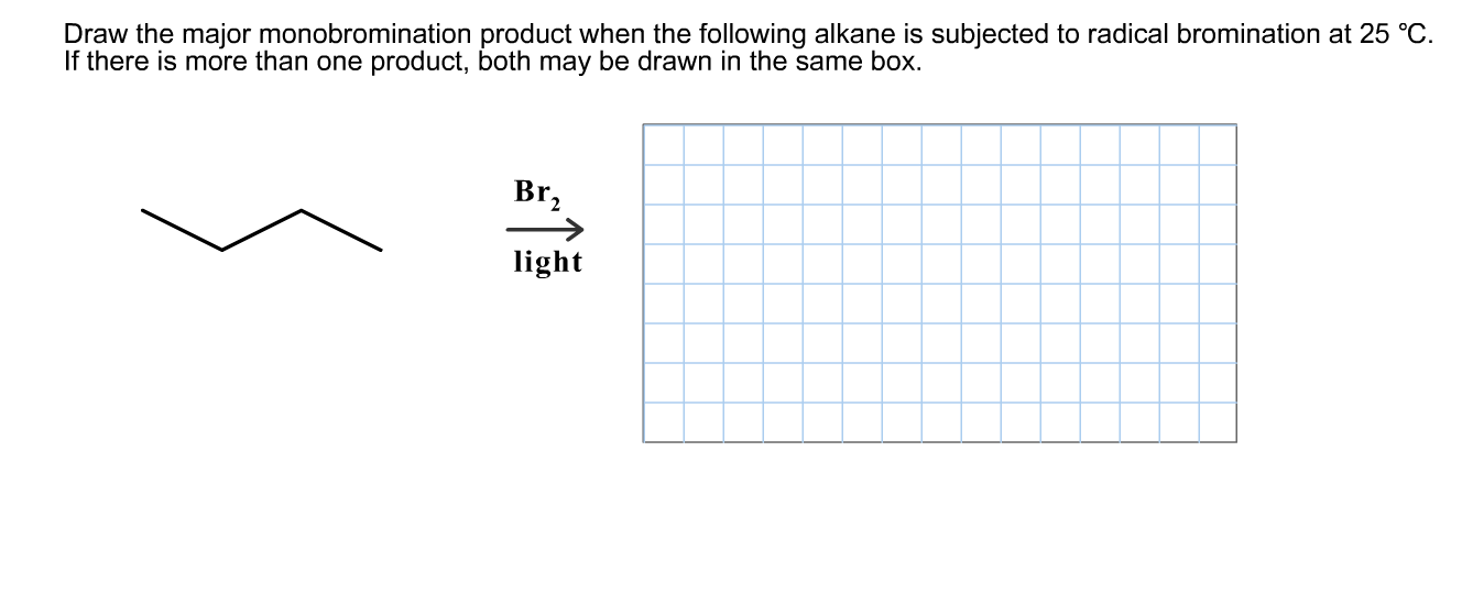 Solved Draw the major monobromination product when the | Chegg.com