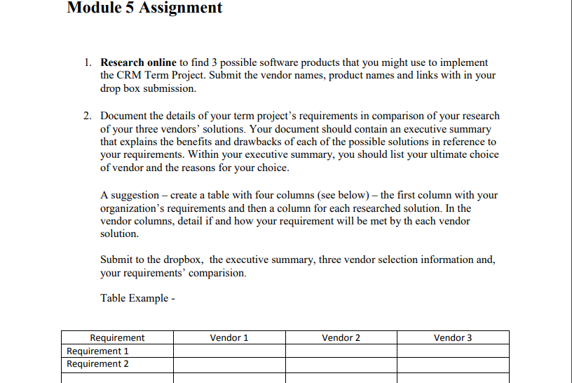Module 5 Assignment 1. Research online to find 3 | Chegg.com