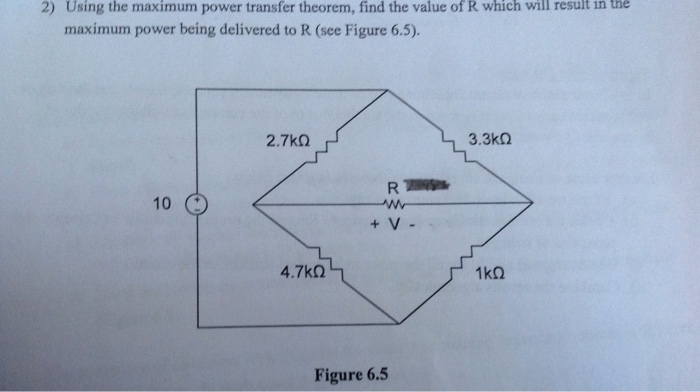 Solved Using the maximum power transfer theorem, find the | Chegg.com