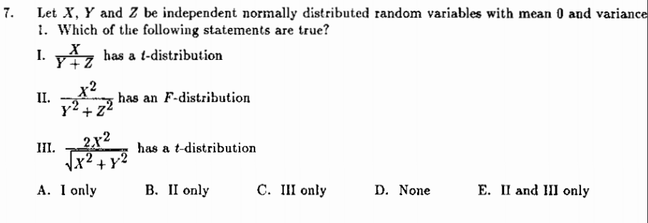 Solved Let X, Y and Z be independent normally distributed | Chegg.com
