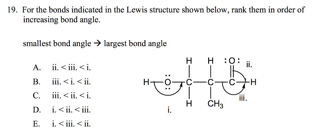 Solved 19. For the bonds indicated in the Lewis structure | Chegg.com