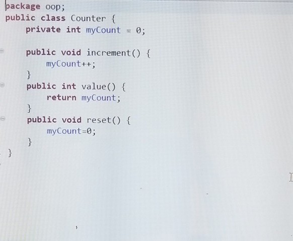 Solved 1) The Counter class doesu't have a constrictor. Why | Chegg.com