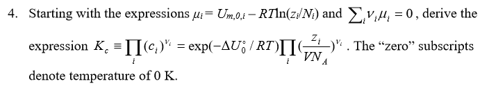Solved Starting with the expressions mu_¡ = U_m,o,i - | Chegg.com