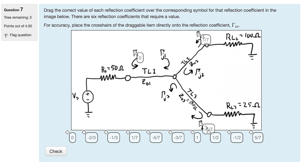 Solved selected reflections are correct. Z01 = 50 ohm, Z02 | Chegg.com