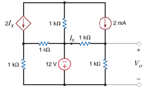 Solved Determine Vo in the circuit in the figure below using | Chegg.com