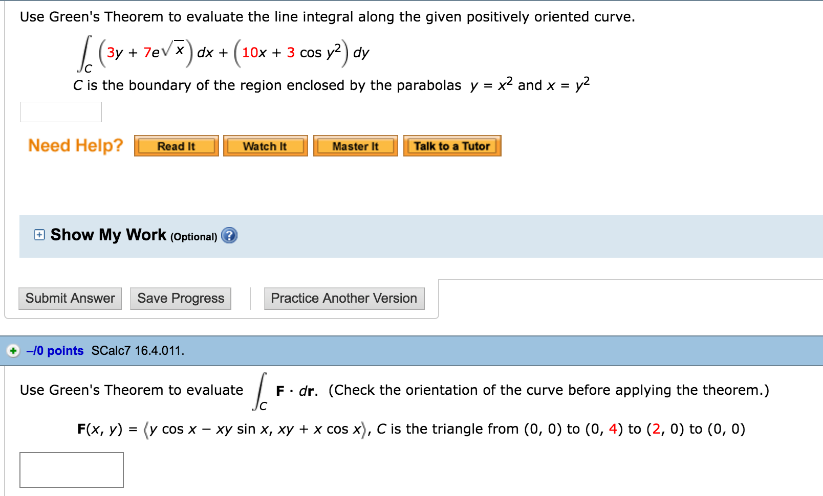 Solved Use Green s Theorem To Evaluate The Line Integral Chegg