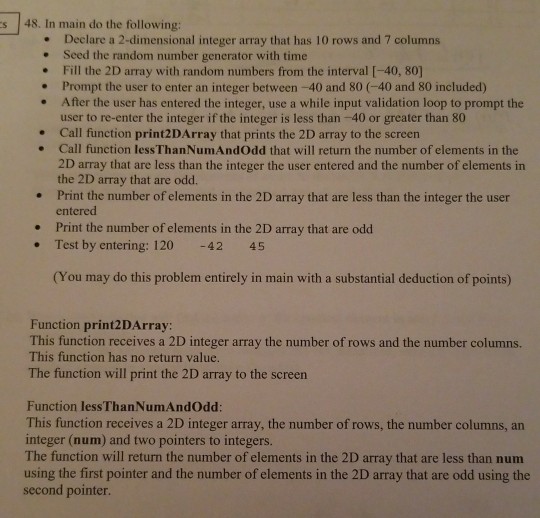 Solved s 48. In main do the following: . Declare a | Chegg.com