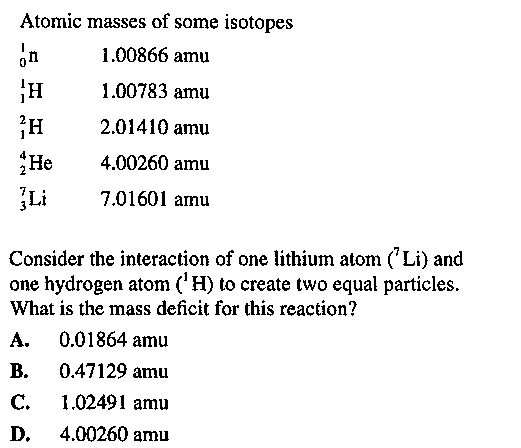 Atomic Mass Of Hydrogen