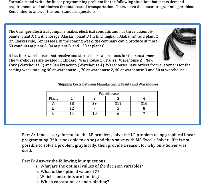 Solved Formulate And Write The Linear Programming Problem 