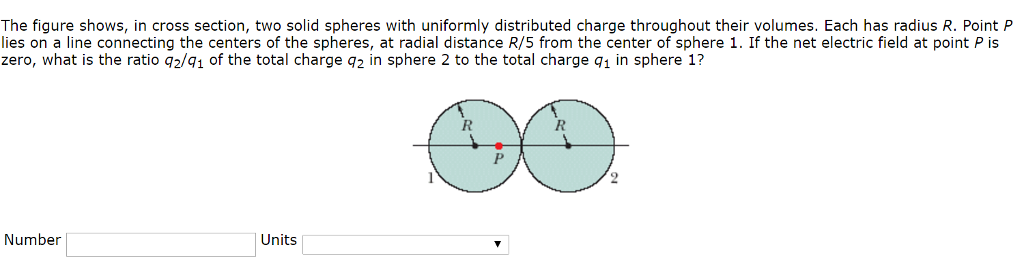 Solved The figure shows, in cross section, two solid spheres | Chegg.com