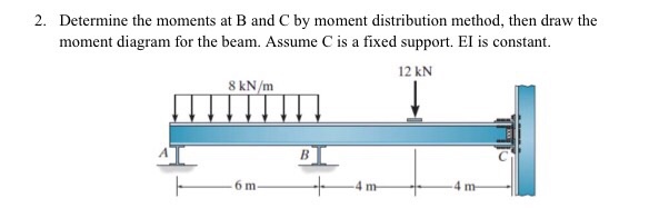 Solved Determine the moments at B and C by moment | Chegg.com